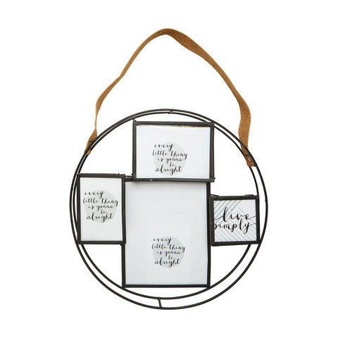Round Collage Frame with Strap | Kmart
