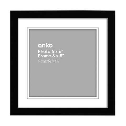 Nice Photo Frame 6in. x 6in. (15cm x 15cm), Black - Kmart