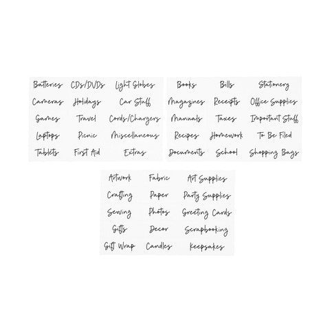 45 Pack Home Organisation Labels - Kmart