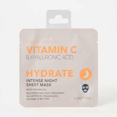 Vitamin C & Hyaluronic Acid Intense Night Sheet Mask | Kmart