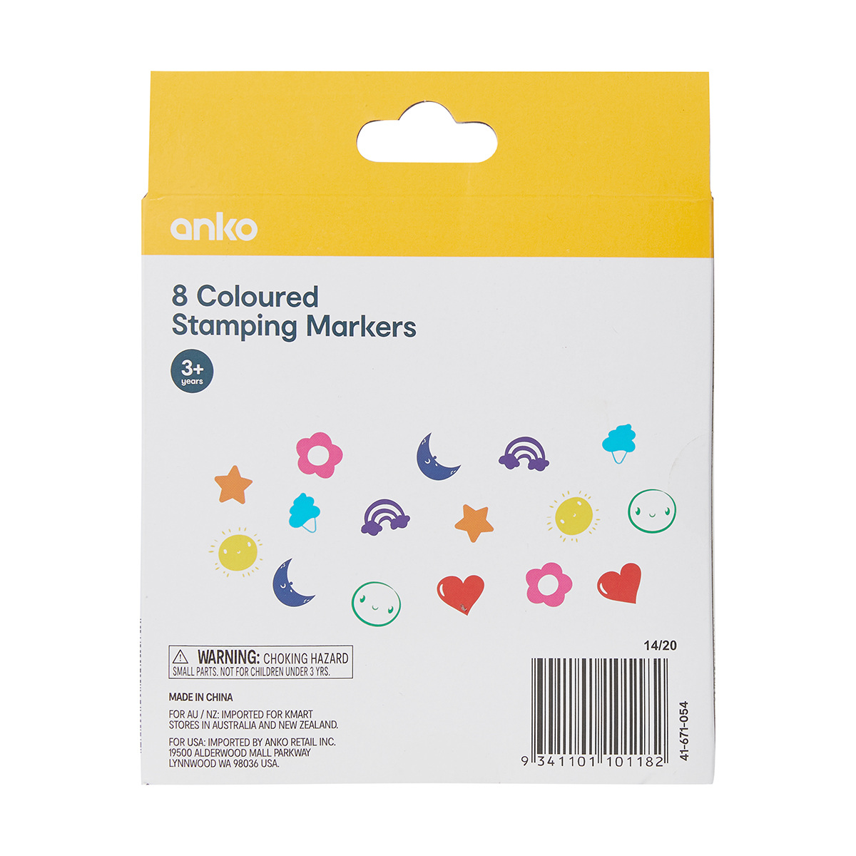 8 Coloured Stamping Markers | Kmart